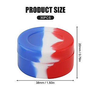 NQEUEPN 30pcs 7ML Silicone Containers Round Multicolored Small Storage Jars Multi Use Cosmetic Storage Containers for Melt Wax, Food, Cosmetics, Essential Oils, Mini Crafts