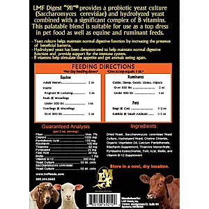 LMF Digest 911" 25 Pound prebiotic and probiotic Supplement for Horses, ruminants and Pets