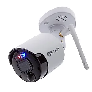 Swann NVW-800CAM 4K WiFi IP Digital Still Image Video Camera with Flashing Lights & Siren - 1 Pack