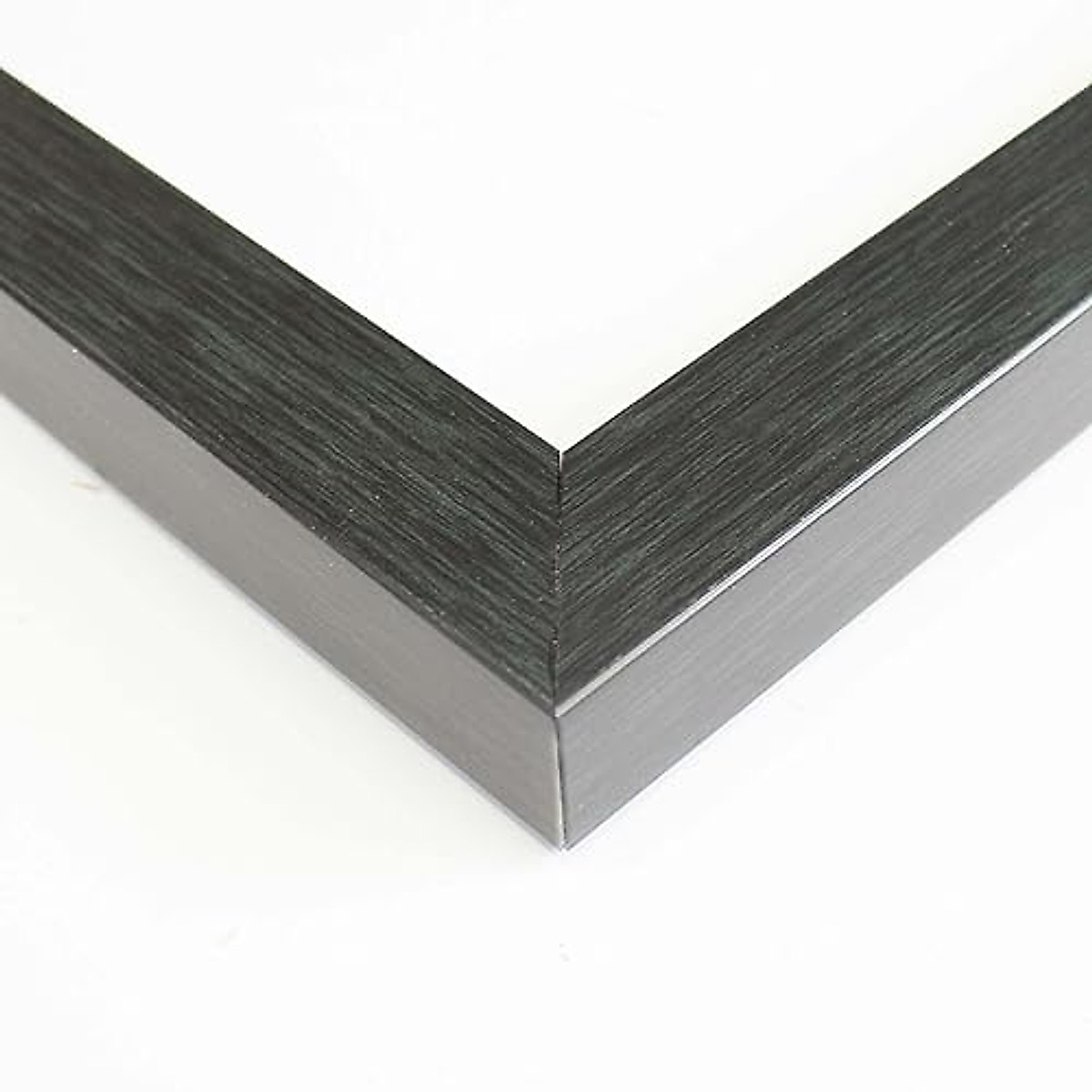 36x14 Frame Black Real Wood Picture Frame Width 0.75 Inches | Interior Frame Depth 0.5 Inches | Gun Metal Traditional Photo Frame Complete with UV Acrylic, Foam Board Backing & Hanging Hardware