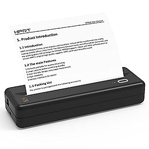 HPRT MT810 Portable Printers Wireless for Travel, Bluetooth Printer Compatible with Android iOS Phones & Laptops Support 8" & 4" Thermal Roll Paper Suitable for Home Vehincles Office Business Travel
