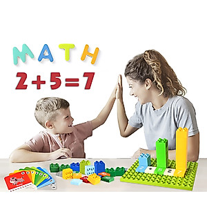 Early Math Activity Set Numberblocks Learning & Education Toys for Toddlers, Sorting & Stacking Toys Preschool Building Blocks Set with Counting Blocks, Number Cards & Base