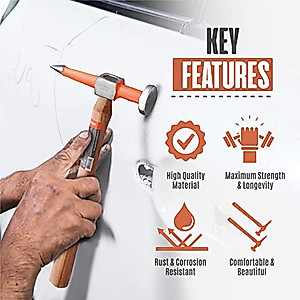Harden Hammer | Auto Body Repair Hammer (12.5” x 5.7” x 1.54” crowned face hammer)