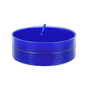 Zest Candle 12-Piece Tealight Candles, Mega Oversized Blue s