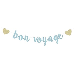 Bon Voyage Banner for Travel Moving Graduation Retirement Theme Party Supplies Decorations