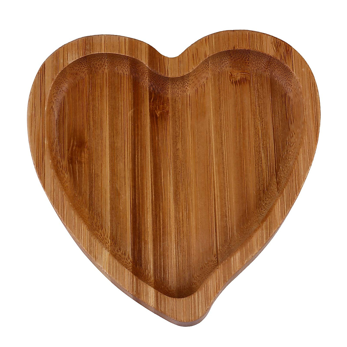 BESPORTBLE Heart-Shaped Wooden Tray, Jewelry Display Tray, Food Display Tray, Suitable for Fruits, Salads and Desserts
