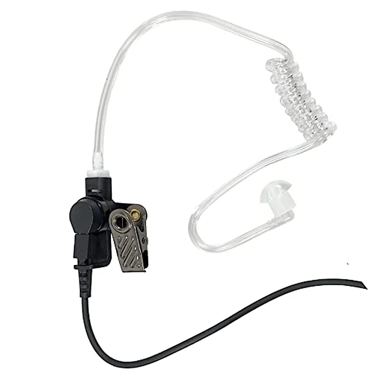 MaximalPower Headset Earpiece with Kevlar Reinforced Cable 2-Pin for Motorola Two-Way Radios Surveillance Headset (RHF MOT 2PIN HQ)