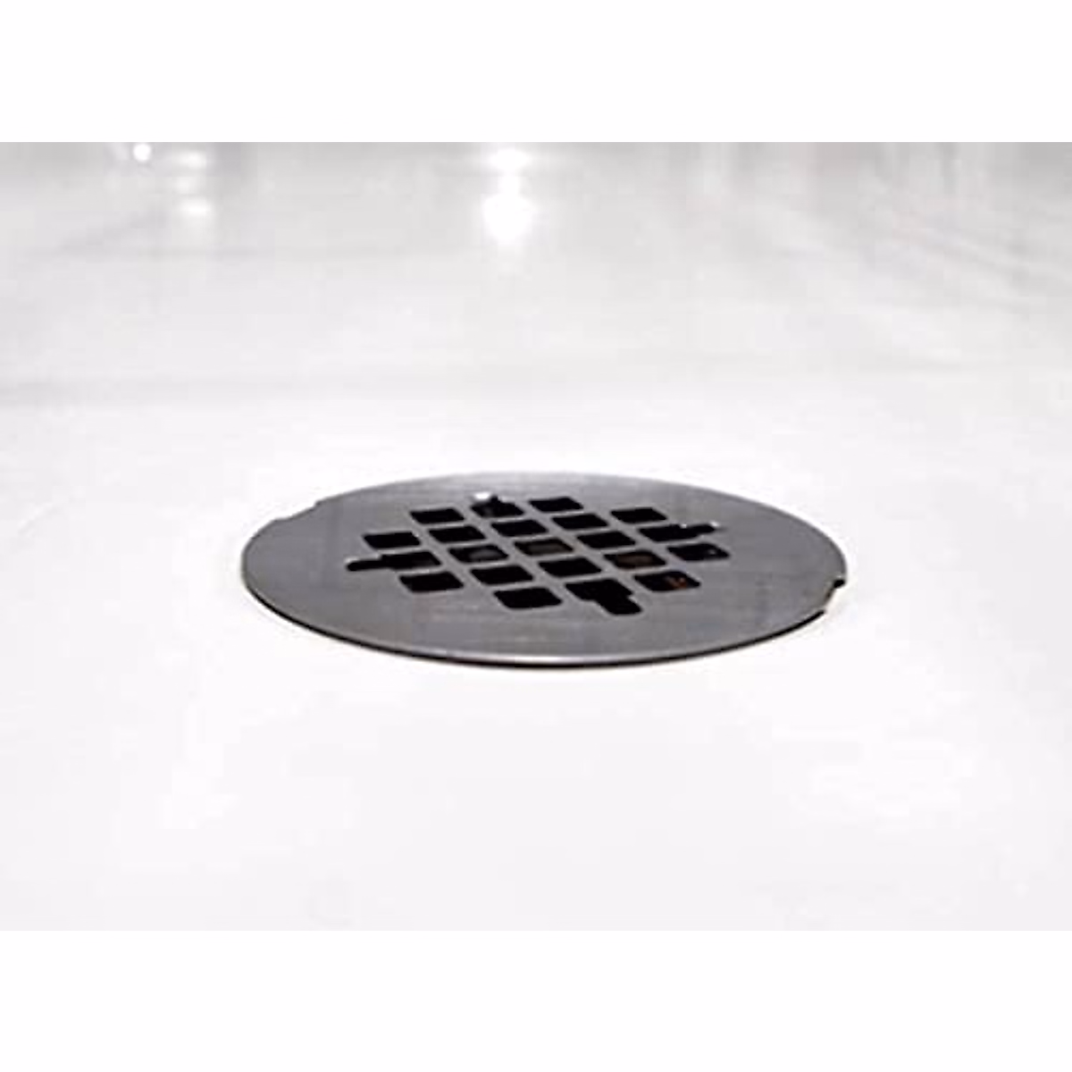 Westbrass D206P-62 4-1/2" OD Shower Drain Assembly and Grid Strainer Cover fits both Sch. 40 PVC & ABS Pipes, Matte Black