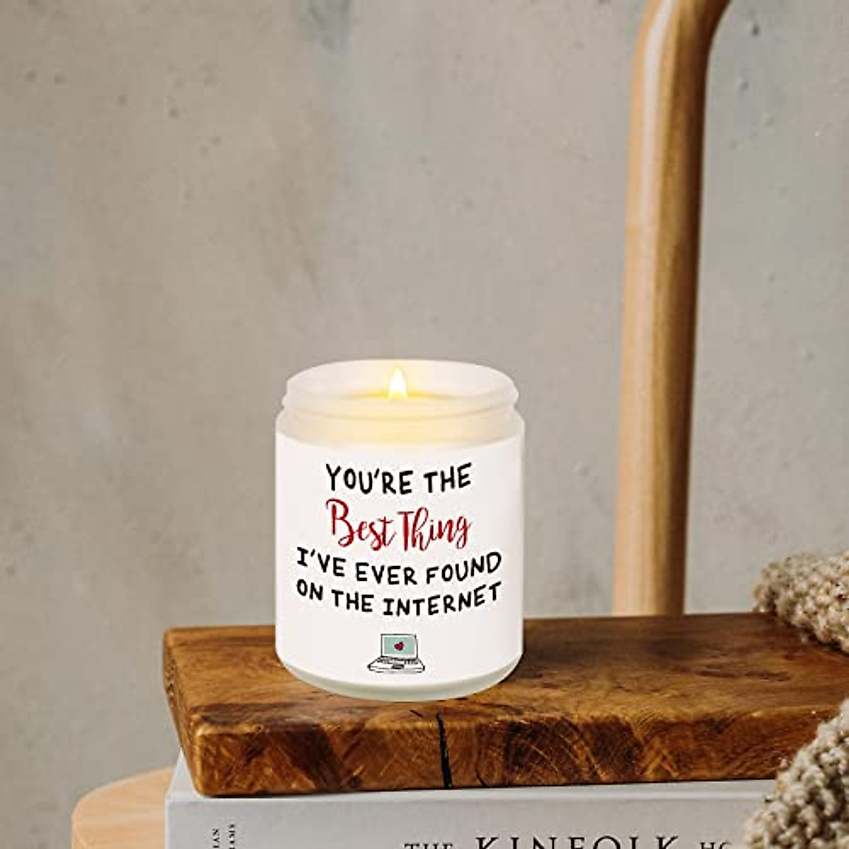 BAUBLEDAZZ Romantic Gifts for Her, Him, Birthday Gifts for Wife, Gifts for Girlfriend from Boyfriend, Funny Scented Candles for Husband, Wife, Boyfriend, 7oz Soy Wax Candle (Lavender)