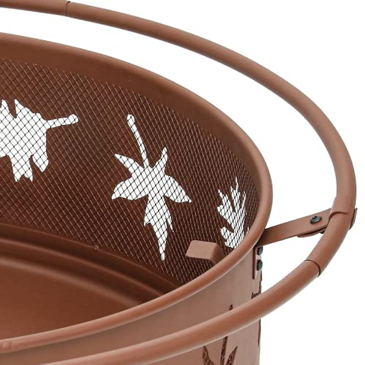 Magshion Wood Burn Inchg Firepit, 32 Inch Heavy Duty Steel Bronze Bonfire Pit for Patio Backyard Garden with BBQ Grate