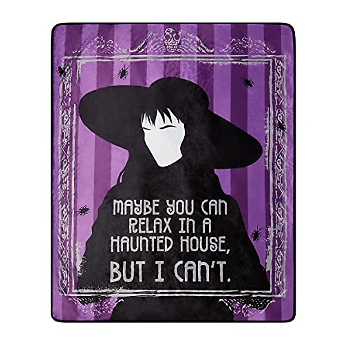 Spirit Halloween Lydia Beetlejuice Sherpa Fleece Blanket