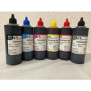 Colorpro 1500ml Premium CISS Refillable Ink Refill Bottle for Epson XP-15000, Black, Cyan, Magenta, Yellow, Gray, Red