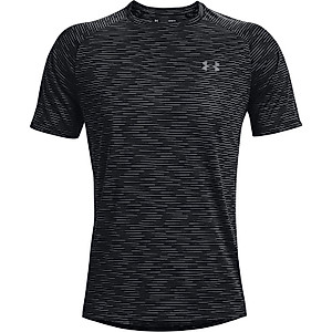 Under Armour Mens Tech 2.0 5C Short Sleeve T-Shirt, Black (001)/Pitch Gray, X-Large
