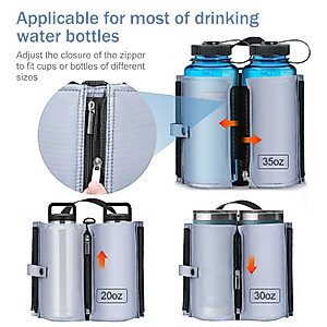 Luggage Cup Holder Travel Drink Bag for Suitcase Portable Foldable Luggage Drink Caddy with Handle, Fits Roll on Suitcase Handle, Gifts for Flight Attendants Creative Travel Accessories (Gray)