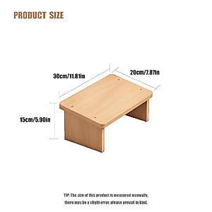 Wooden Under Desk Footrest, Foot Stool Under Desk, Ergonomic Foot Nursing Stool, Office Nonslip Wooden Step Stool Foot Rest, Portable Slanted Foot Rest Stool for Home Office Kitchen Bedroom