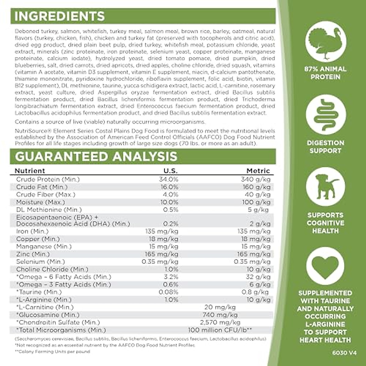 NutriSource Element Series Coastal Plains Dry Dog Food, Turkey, Salmon, and Whitefish, 24LB