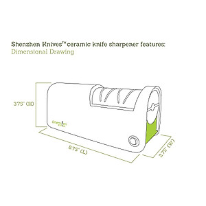 Electric Diamond Knife Sharpener Tool for Ceramic Knives and Stainless Steel Knives AND Electric Diamond Knife Sharpener Replacement Cartridge