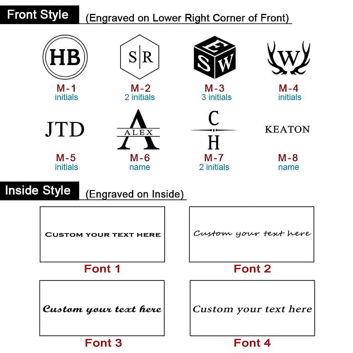 kullder Custom Wallet for Men Personalized Gift Mens Engraved Leather Wallet Gifts for Husband, Dad, Son Birthday, Christmas, Anniversary, Fathers Day Gift Idea for Him