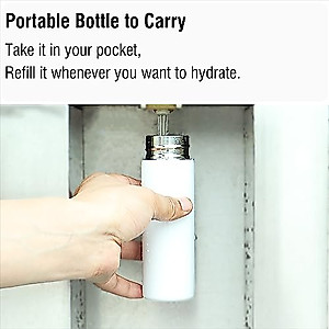 Dxobay Mini Water Bottles, Cute Kids Water Bottle, Insulated Stainless Steel Water Bottles, Thermos Water Bottle with Vacuum Sealing & Double Wall Design(4.4 Oz, White)