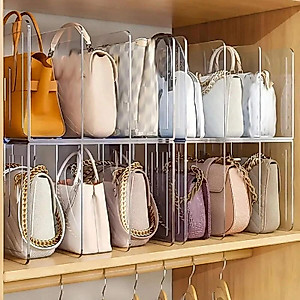 Clear Closet Bag Storage Dividers Rack, Detachable Cupboard Shelf, Acrylic Dividers For Shelves, Acrylic Shelf Dividers Stackable, Storage Rack For Shelf Dividers For Closet Organization (32cm*2)