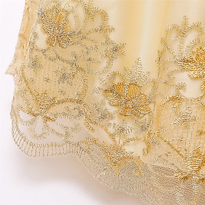 NNJXD Baby Girls Formal Dress Bowknot Baptism Embroidery Tutu Dress with Headwear Size (90) 12-24 Months Yellow 1(with Headwear)