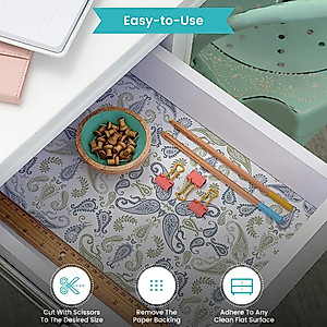 Con-Tact Brand Creative Covering, 09F-C9V03-12, Adhesive Vinyl Shelf Liner and Drawer Liner, Abbey Sage, 18"x 9'