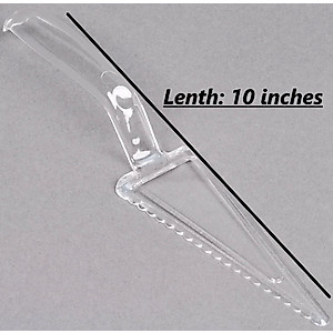 (Pack of 6) Clear 10" Disposable Plastic Pie and Cake Servers, Heavy Duty Spatula for Serving, Cutting, and Slicing Pizza, Pastry, and Desserts (Clear, Pack of 6)