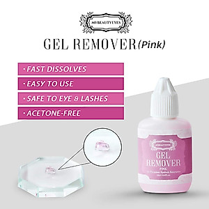 Gel Remover for Eyelash Extension/Quickly and Easily Removes Eyelash Extension Adhesive/Fast Dissolution Time / 15ml (Pink)
