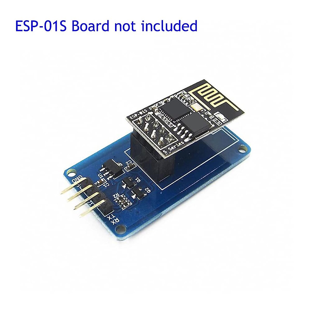 Geekstory ESP8266 ESP-01 Serial WiFi Wireless Adapter Module DC3.3V 5V ESP01 Breakout PCB Adapters Compatible for Arduino（Pack of 5pcs）