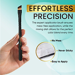 Professional Tint Kit Medium Brown Semi-Permanent 40 Applications Lasts 4-6 Weeks Spot Coloring Set Waterproof