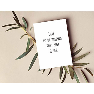 Funny 50th Birthday Greeting Card, Cheeky Fifty Years Old Card for BBF Him Her, Hilarious 50th Bday Gift