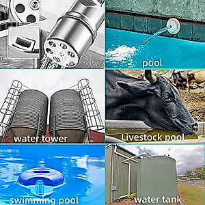 Automatic Water Level Control Valve Float Valve, 1/2" 3/4'' Auto Fill Shut off Water Tank Float Ball Valve, 304 Stainless Steel Float Valve for Water Tank (1/2''Male Thread)