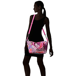 Vera Bradley Women's Cotton Hadley Satchel Purse, Modern Medley, One Size