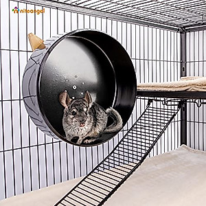 Niteangel Silent Chinchilla Exercise Wheel - 13.8'' Large Activity Running Small Animal Wheel for Chinchilla Degu or Other Similar-Sized Pets