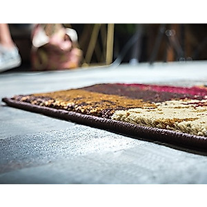 Unique Loom Barista Collection Area Rug - Catuai (5' 1" x 8' Rectangle, Multi/ Brown)