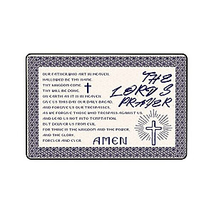 Vivacite Prayer Mat Christian Gifts for Women Men Faith Religious Spiritual Gifts for Women Prayer Rug with Bible Verse Christian Decor Area Rug for Pray Scripture The Lord's Prayer, 36"X24"
