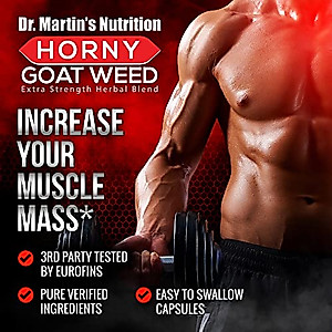 Super Strength 1590mg Horny Goat Weed 120 Capsules With Maca Arginine & Ginseng - Naturally Boost your Health, Workout Performance, Endurance & Energy, Joint Health For Men & Women (120C)