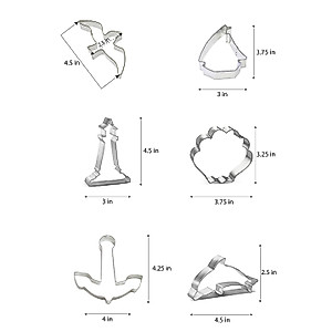 Lighthouse Harbor Tin Cookie Cutter 6 Pc Set - Foose Cookie Cutters – Cookie Mold - Made in USA