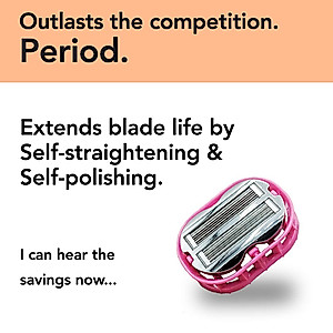 Premium Omnishaver - Pink - The Fastest Way to Shave Head, Legs, Arms, Body| An Alternative to Disposable Shaving Razors Self Cleans & Strops During Use with Durable Blade| Bald Head Shaver for Women
