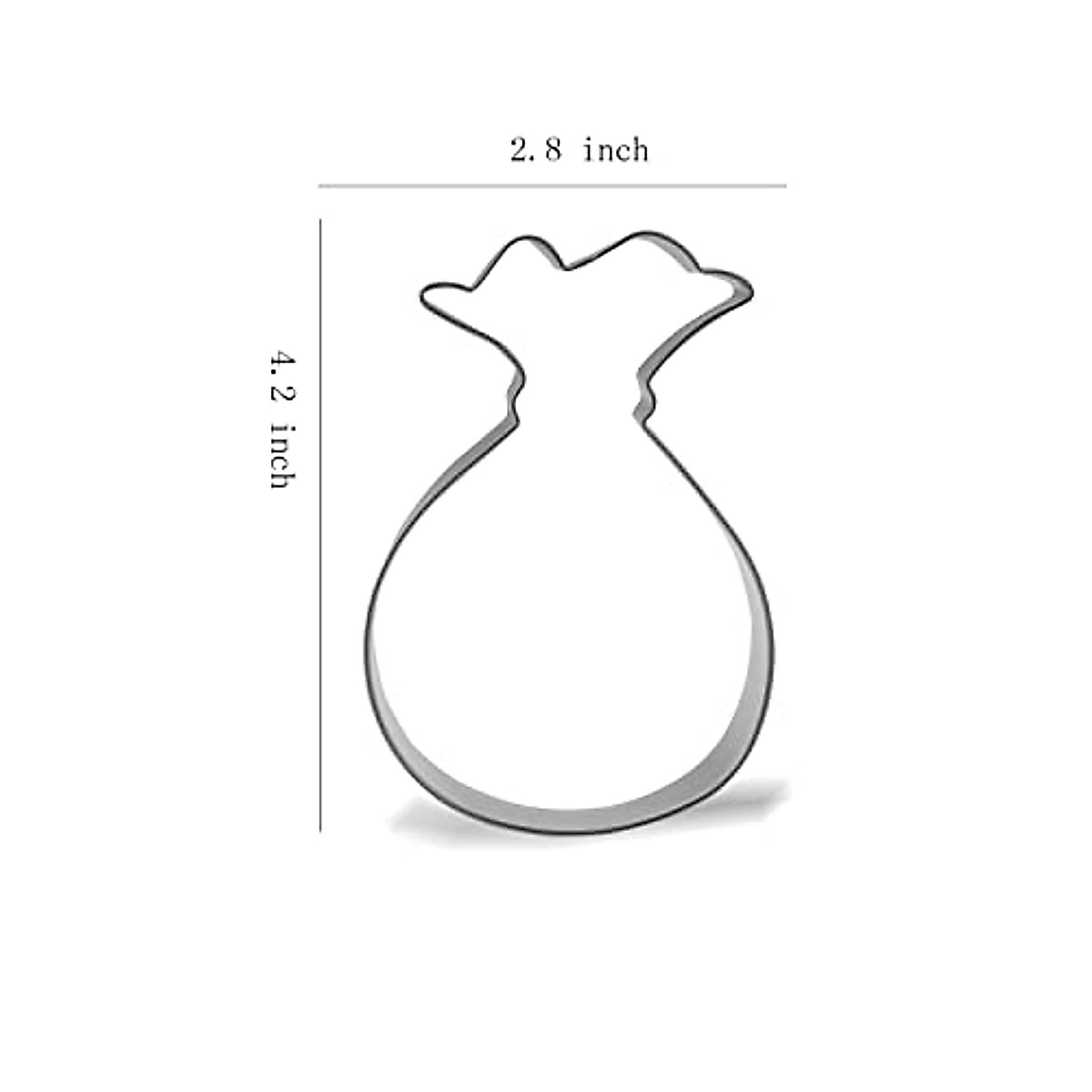 4.2 inch Money Bag Cookie Cutter - Stainless Steel