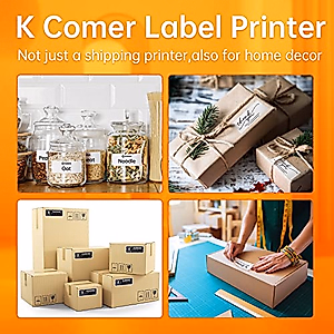 K COMER Thermal Label Printer 4x6 Shipping Label Printer for Small Business & Shipping Package 203dpi 150mm/s for Amazon, Ebay, Shopify, Etsy, UPS, USPS, FedEx, DHL