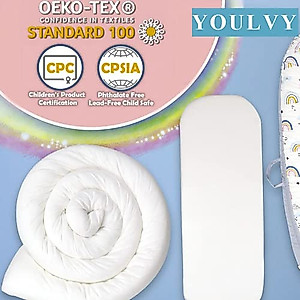 Youlvy Baby Lounger Nest, 100% Cotton Breathable co Sleeper for Baby in Bed, Portable Bag Baby Lounger for Newborn with Extended Space & Adjustable Size to 3 Years Old-Animal World Blue 4