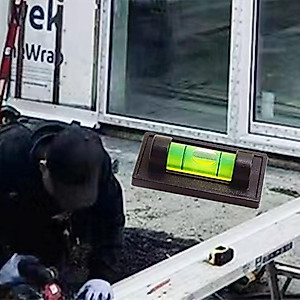 WOYISEPG 4Pcs Magnetic Bubble Spirit Level RV Standard Levels Magnet RV Levelers Tool for RV Camper, Travel Trailer, Motorhome, Tripod, Turntable, Phonograph (Set-A)