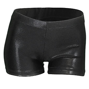 Aosva Children Girls Sparkle Dance Tumbling Athletic Swimming Gymnastics,Sparkle Black 7-8 Years