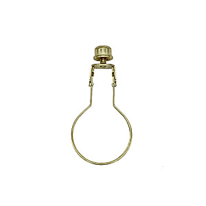 Creative Hobbies® Lamp Shade Light Bulb Clip Adapter Clip on with Shade Attaching Finial Top - Gold