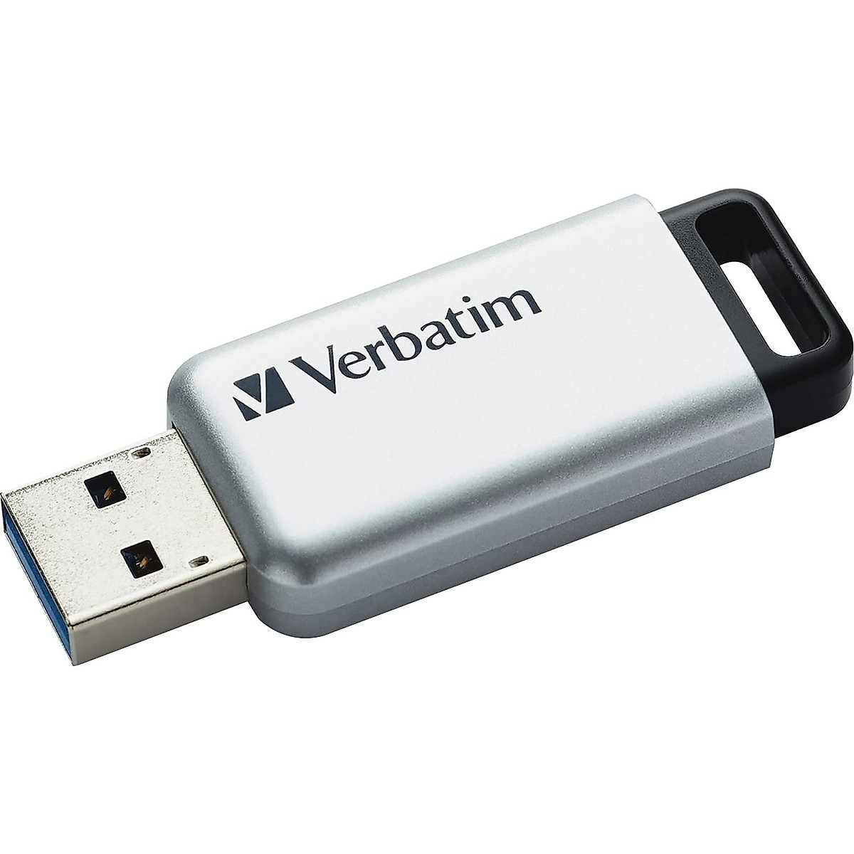 Verbatim 98666 Store 'n'Go Secure Pro USB 3.0 Flash Drive w/AES 256 Encryption, 64GB, Silver