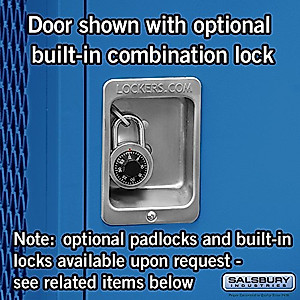 Salsbury Industries 71024BL-U Solid Door 6-Feet High 24-Inch Deep Unassembled Standard Gear Metal Locker, Blue