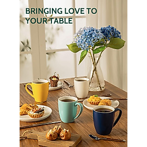 Sweese Porcelain Mugs - 12 Ounce for Coffee, Tea, Mocha and Mulled ...