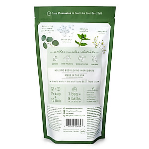 Village Naturals Therapy Muscle Foaming Epsom Soak, Eucalyptus Mint Scent, 36 oz, Pack of 2