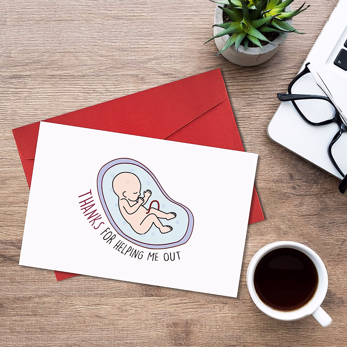 Cute Thank You Card for Midwife Doula OBGYN, Labor and Delivery Nurse Doctor Appreciation Card, Thanks for Helping Me Out Card,